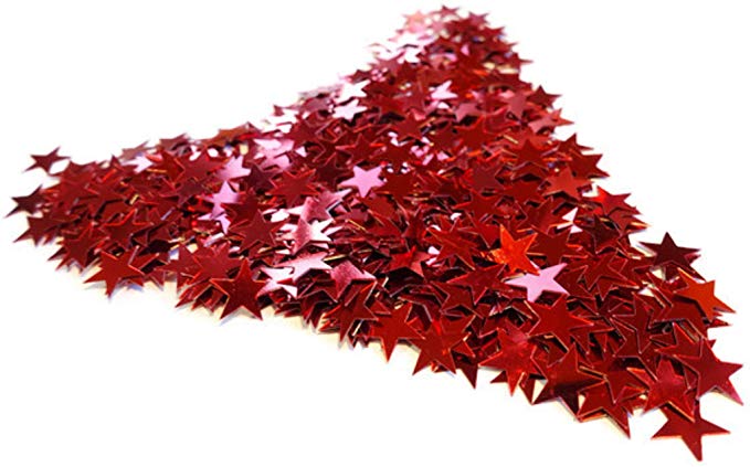 Konfetti Sterne Rot - Gewicht: 15g
